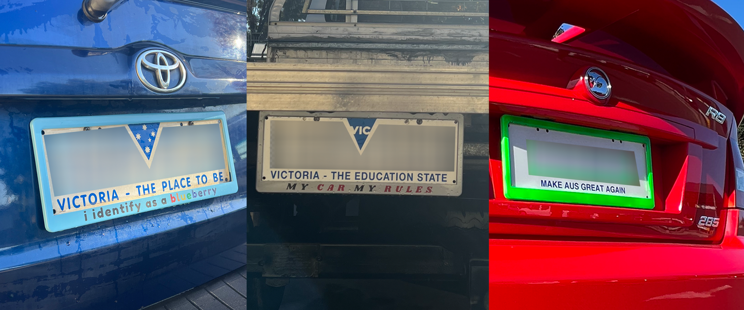 Personality Plates - Australian Motor Vehicle License Plate Protectors ...